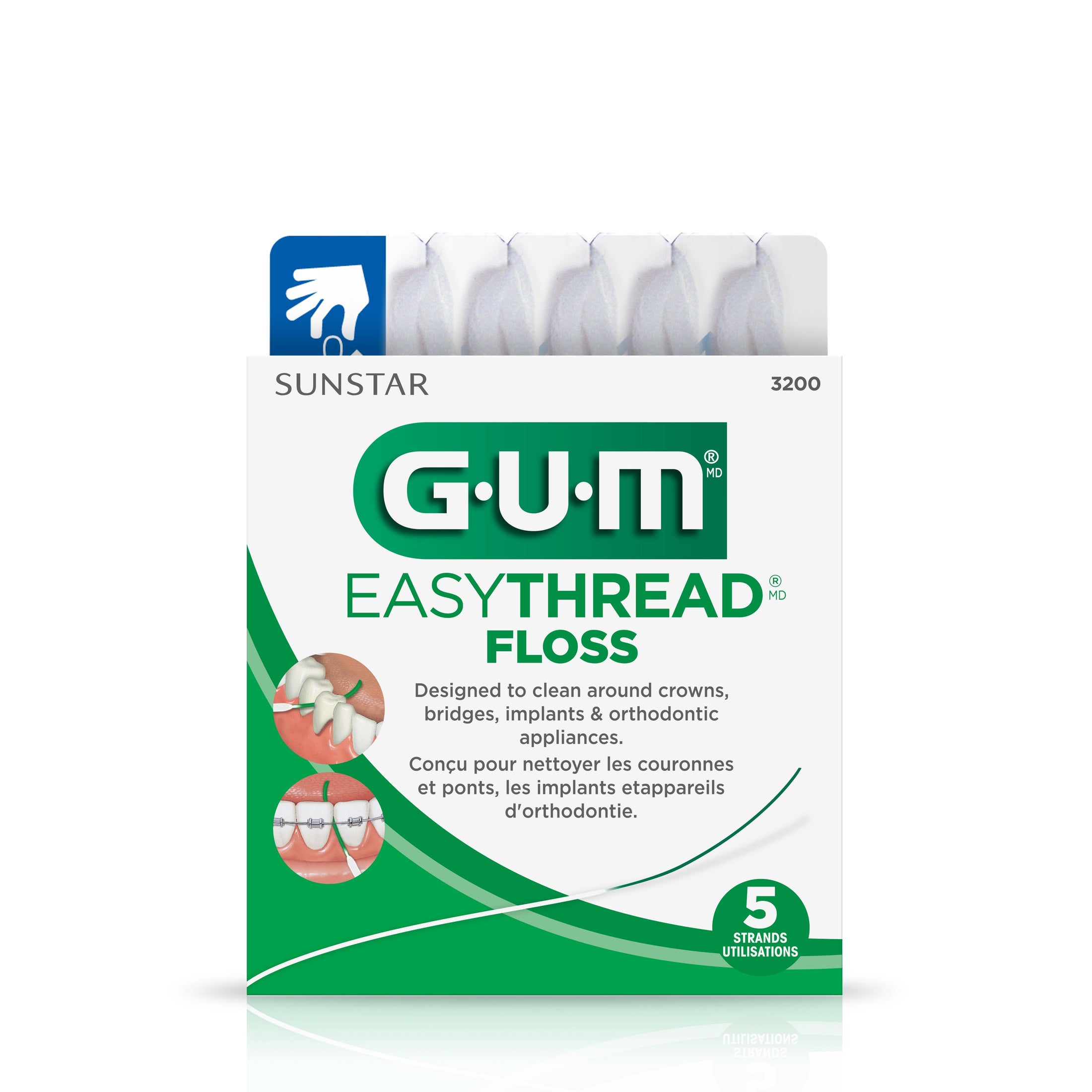 3200: EASYTHREAD® FLOSS - Patient Packs (100 Env. Of 5) – Sunstar GUM ...